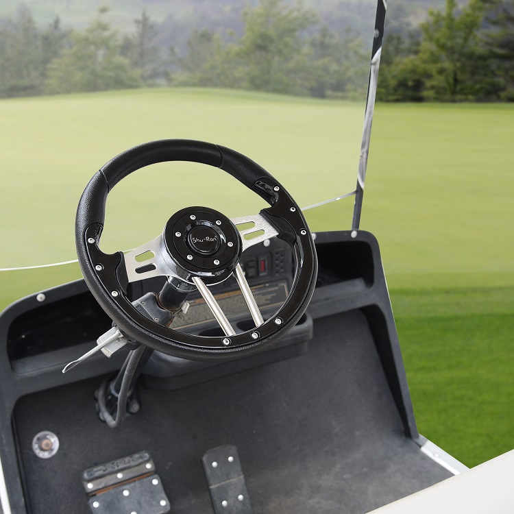 SRGCST-01-BL Golf Cart Steering Wheel - BLACK - GCPRS | Golf Car Parts ...